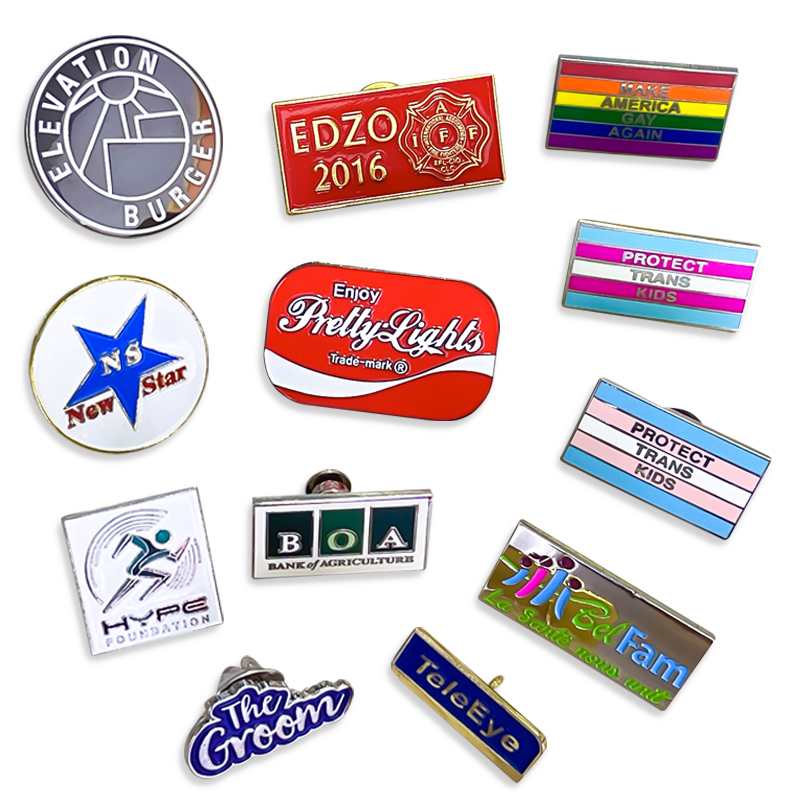 Free Logo Design Custom Sports Animation Metal Enamel Pins Badge Fitted ...