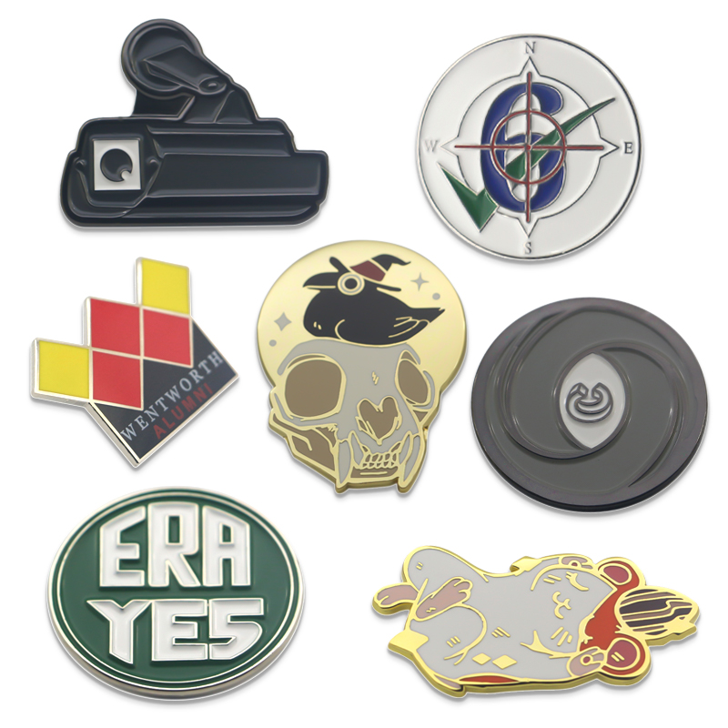 No Mold Fee Manufacturer Enamel Hat Pins Badges Round Button Pin Design ...